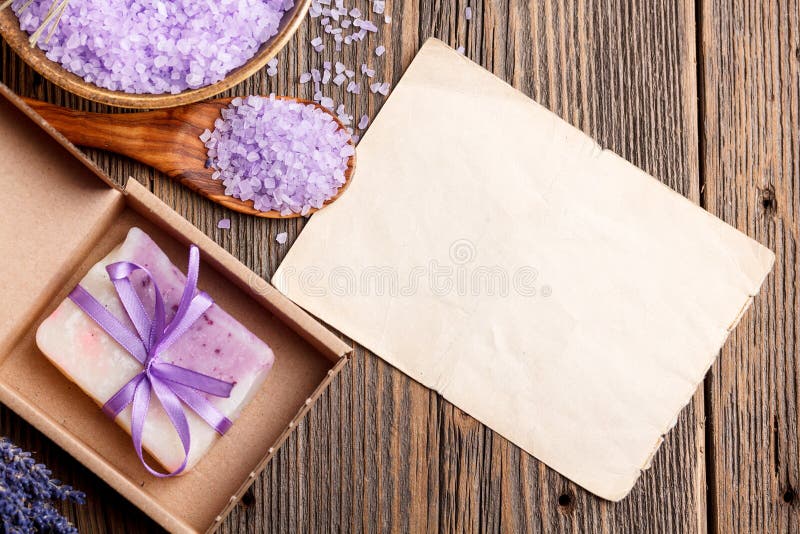 Lavender handmade soap stock image. Image of salt, rustic - 46210085