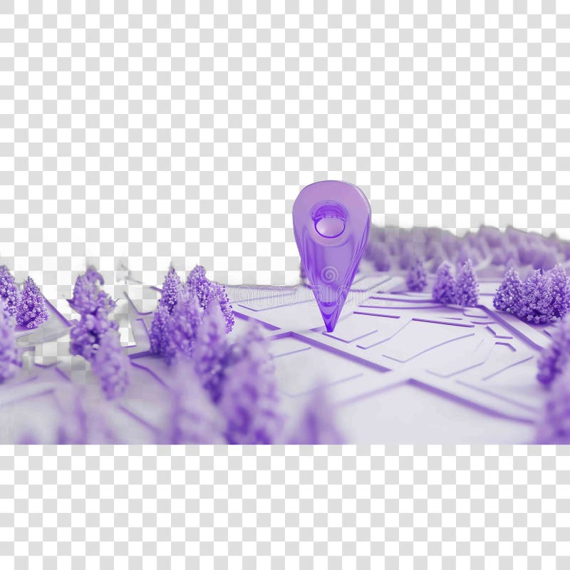 Lavender Location Map 3D stock illustration. Illustration of travel ...