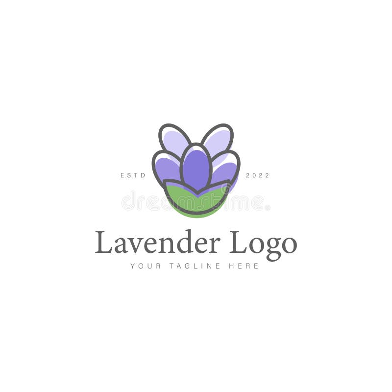 Lavender logo design icon stock vector. Illustration of garden - 255661296
