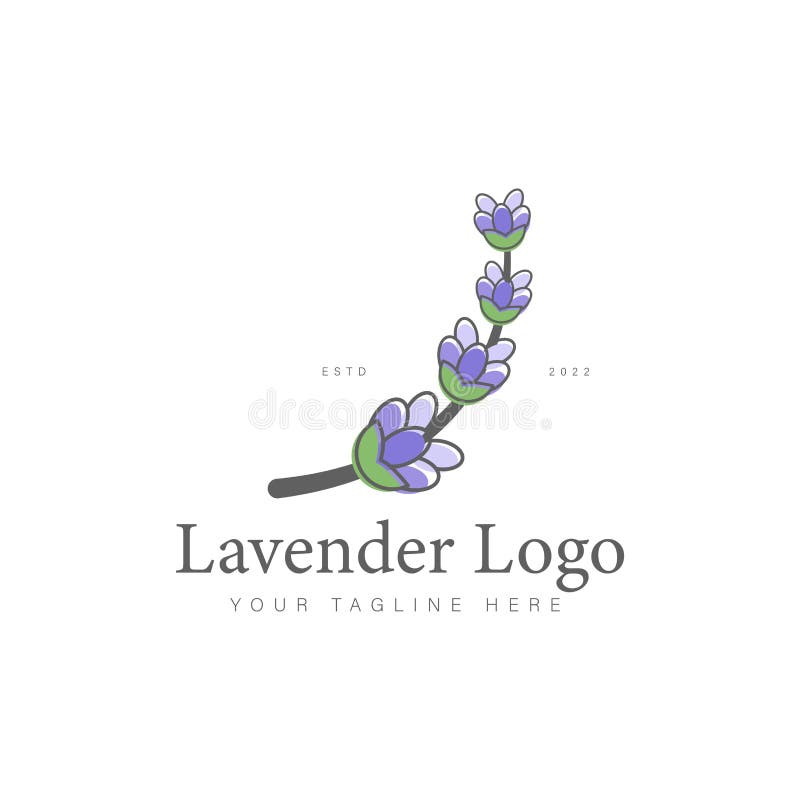 Lavender Logo Design Icon Illustration Stock Vector - Illustration of ...