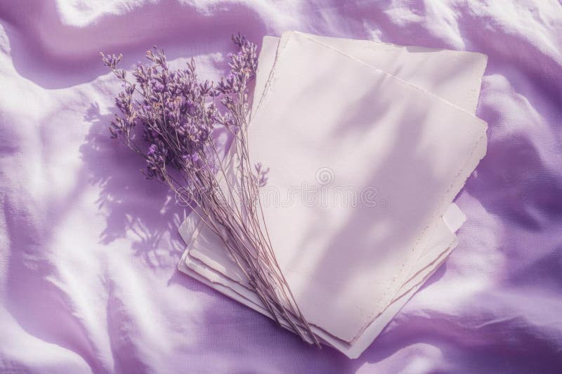 Lavender and Paper on Fabric Create a Calming Scene with a Pastel ...
