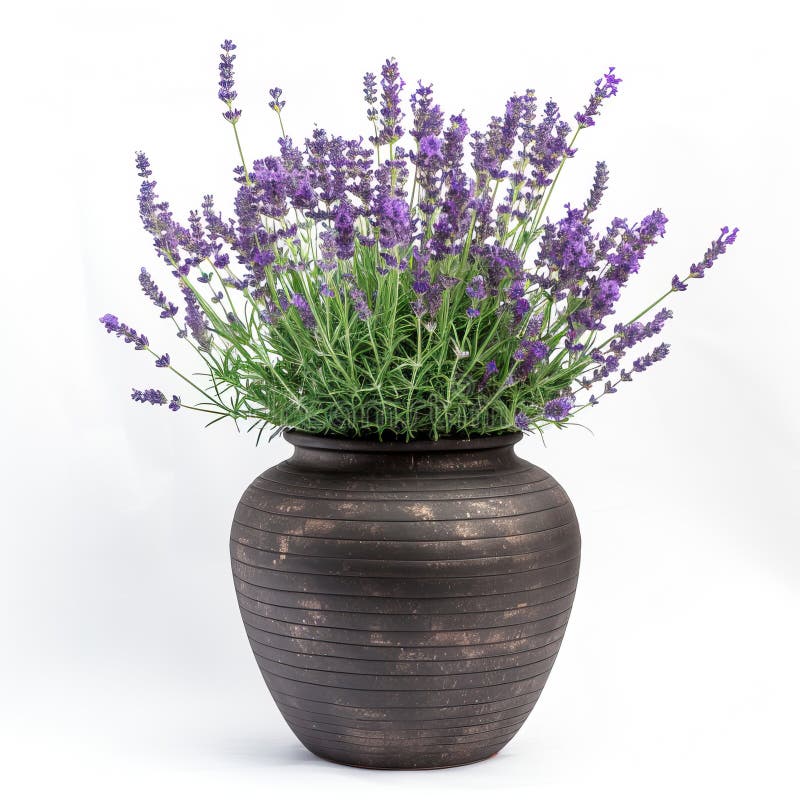 Lavender in a Pot, a Simple and Elegant Floral Arrangement Stock Photo ...