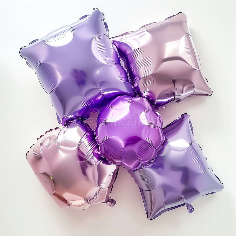 Lavender Rectangular Shaped Foil Balloon Stock Illustration ...