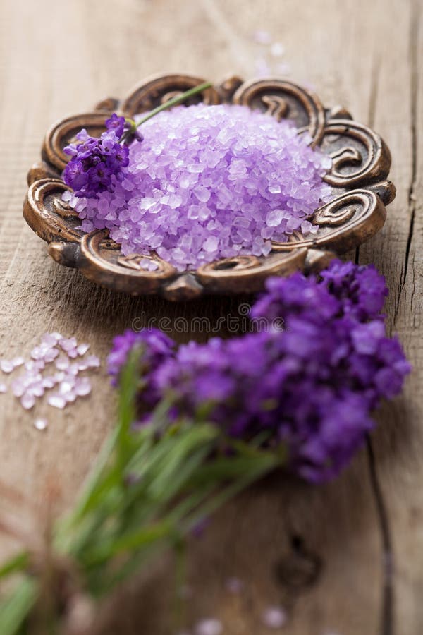 Lavender salt stock image. Image of lavender, bath, luxury - 26843437