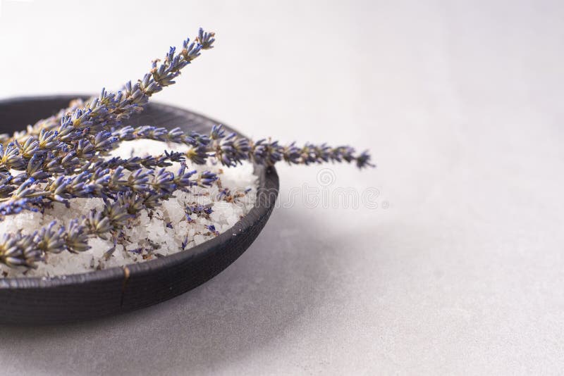 Lavender Salt for cooking stock image. Image of flower - 286169713