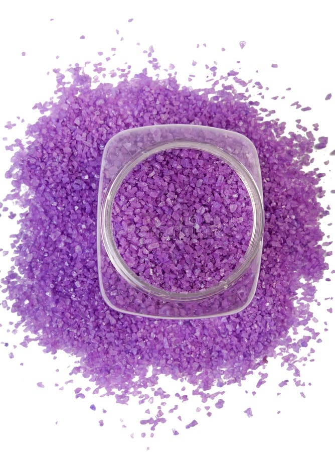 Lavender salt in jar stock image. Image of pleasure, cleanse - 13532777