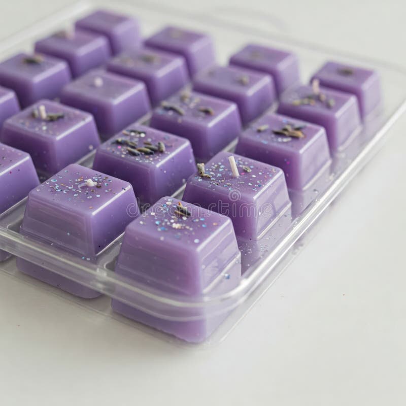 Lavender-scented Wax Melts in a Tray Stock Illustration - Illustration of gadget, violet: 380107114