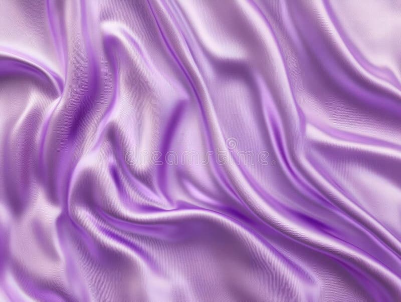 Lavender Silk Fabric Drapes and Flows Elegantly, Showing Its Luxurious ...