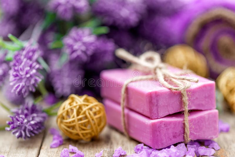Lavender soap stock image. Image of medical, purple, healthcare - 64833851