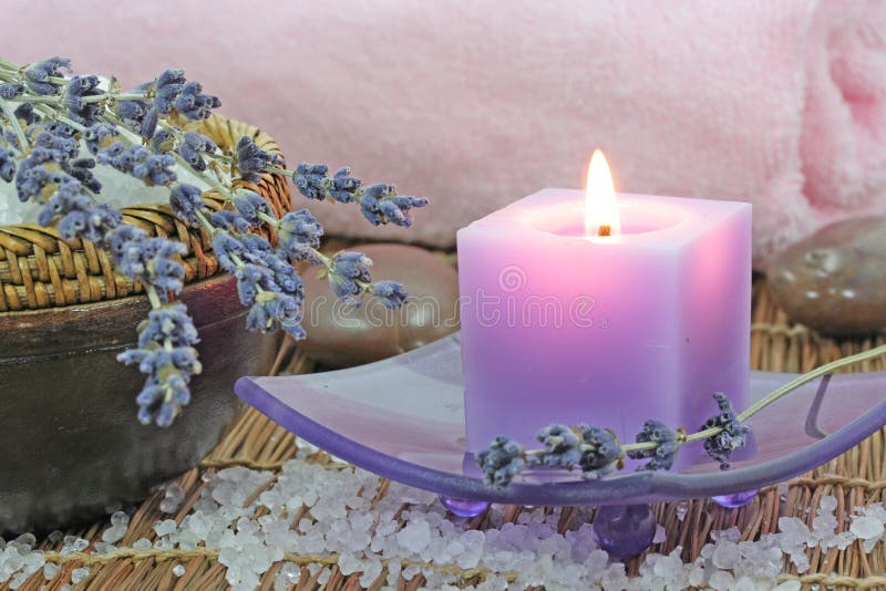 Lavender spa stock photo. Image of bath, stone, decorating - 2808396