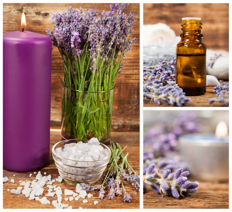 Lavender spa set stock photo. Image of purple, glass - 31574418