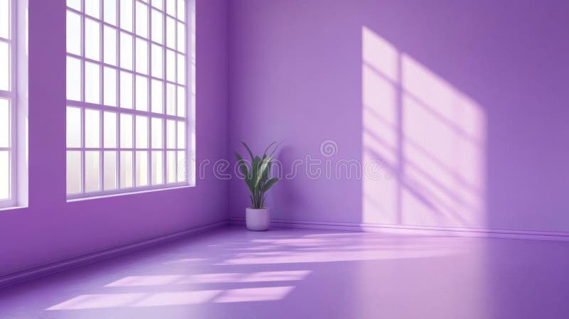 Lavender Space with Sunlight Creates Calm and Plants for Freshness ...