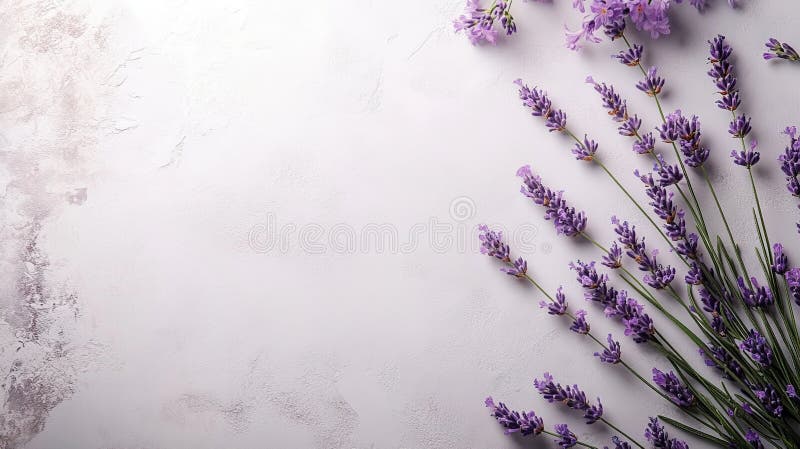 Lavender Sprigs on Textured Background Stock Illustration ...