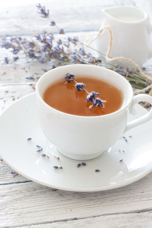 Lavender tea stock image. Image of country, shabby, natural - 57633189