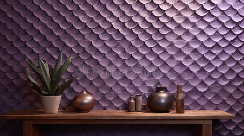 Lavender Wall Decor with Intricate Shapes and Textures Stock ...