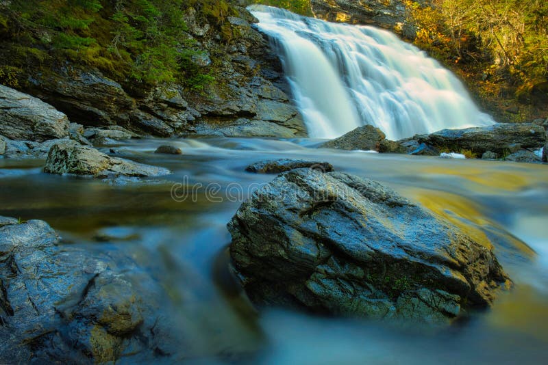 Laverty Falls in Fundy National Park Stock Image - Image of sunlight ...