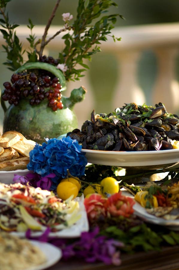 A lavish buffet stock image. Image of garnish, celebration - 7593011