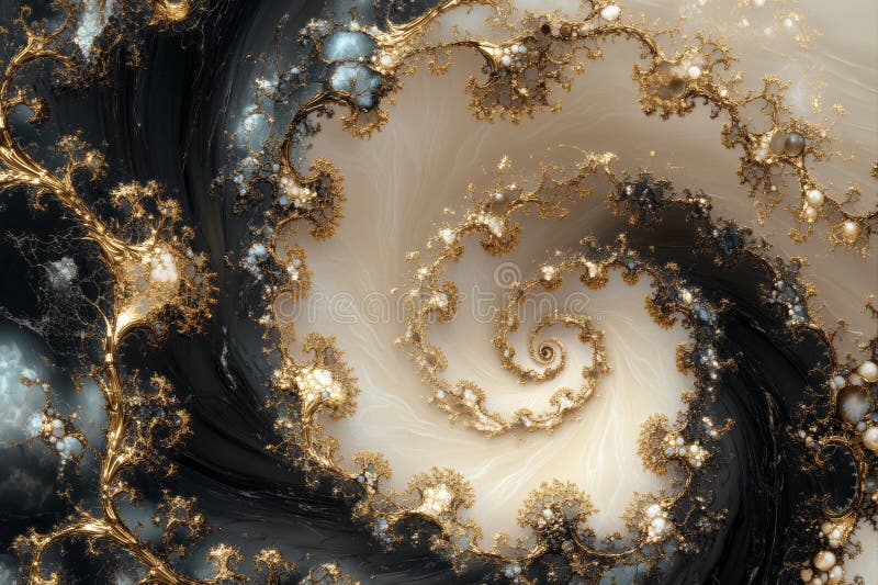 Lavish 3D Abstract Background in Gold and Black Mosaics Stock Image ...