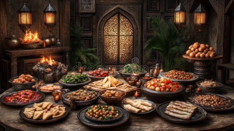 Lavish Golden Lit Feast Ornate Table Stock Photos - Free & Royalty-Free ...