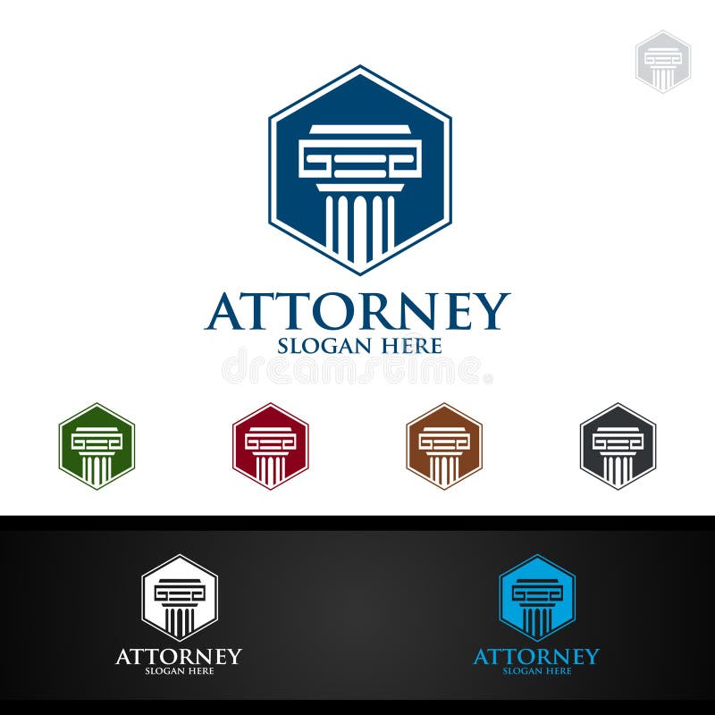 Law and Attorney Logo Design Stock Vector - Illustration of identity ...