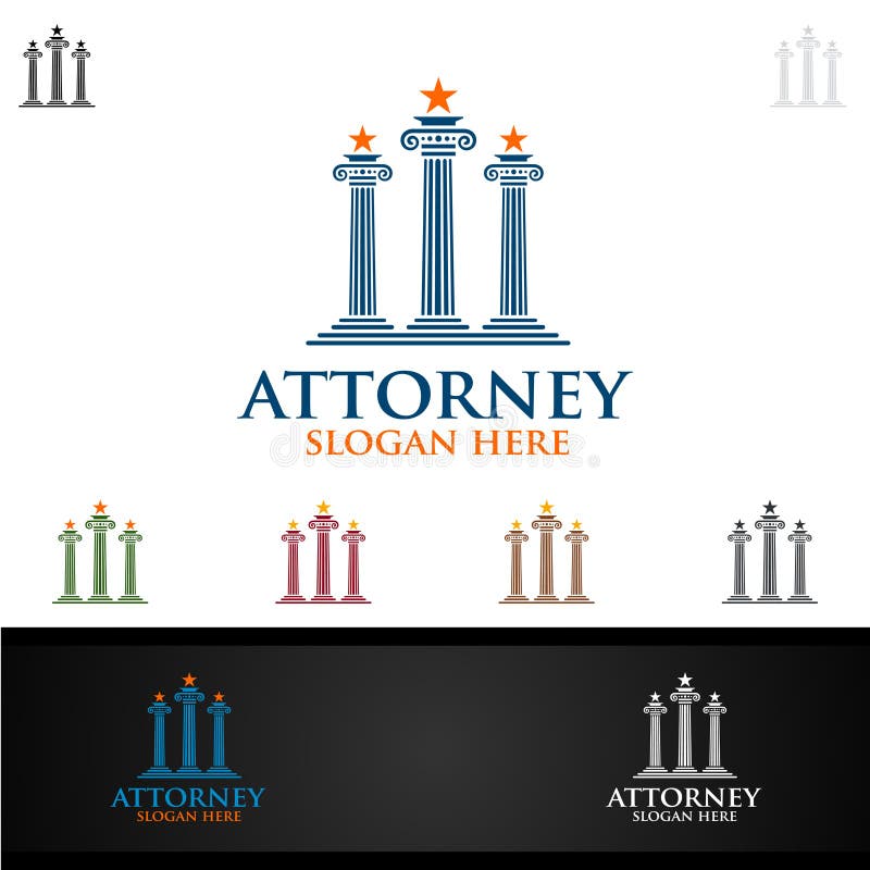 Law and Attorney Logo Design Stock Vector - Illustration of logo, judge ...