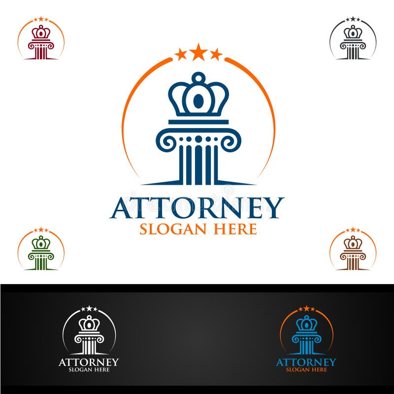 Law and Attorney Logo Design Stock Vector - Illustration of identity ...