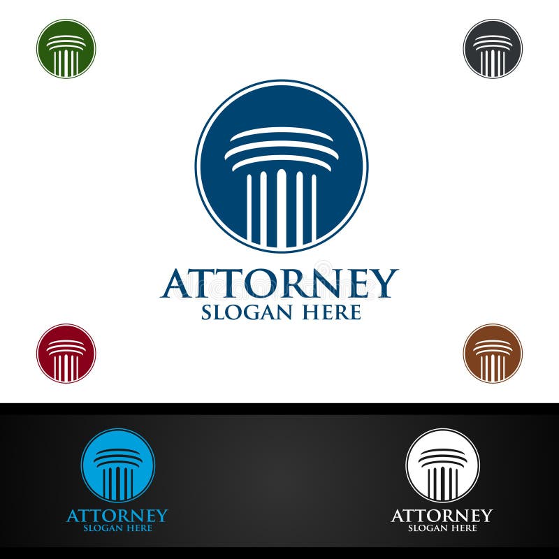 Law and Attorney Logo Design Stock Vector - Illustration of attorney ...