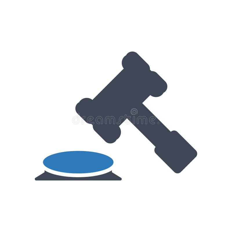 Law Auction Icon. Vector Graphics Stock Vector - Illustration of symbol ...