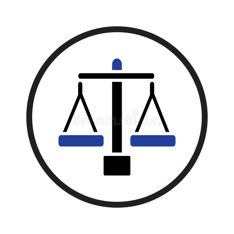 Law balance icon stock vector. Illustration of vector - 262294345