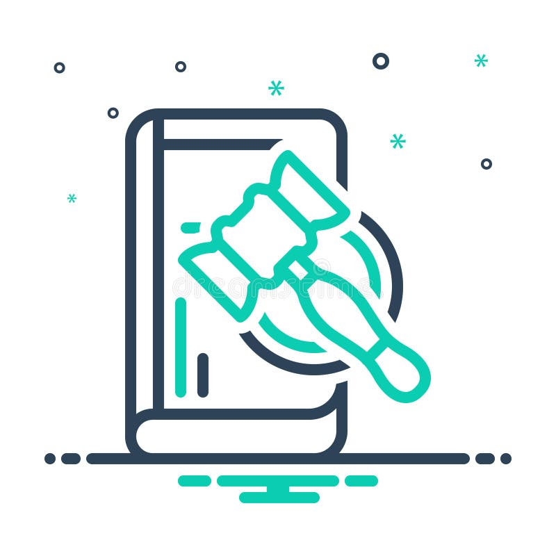 Mix Icon for Law Book, Legal and Justice Stock Vector - Illustration of ...