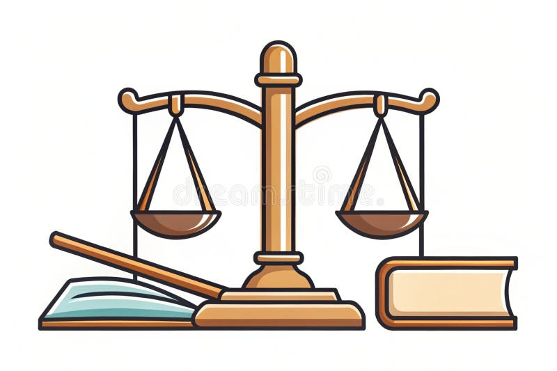 Law Book Illustration Icon Clipart for Law and Justice Vector Stock ...