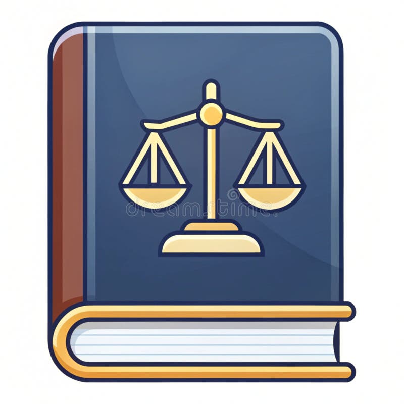 Law Book Illustration Icon Clipart for Law and Justice Vector Stock ...