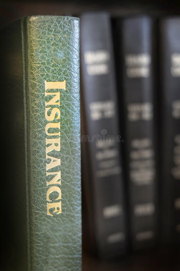 Law Book on Insurance for Legal Education and Learning Stock Photo ...