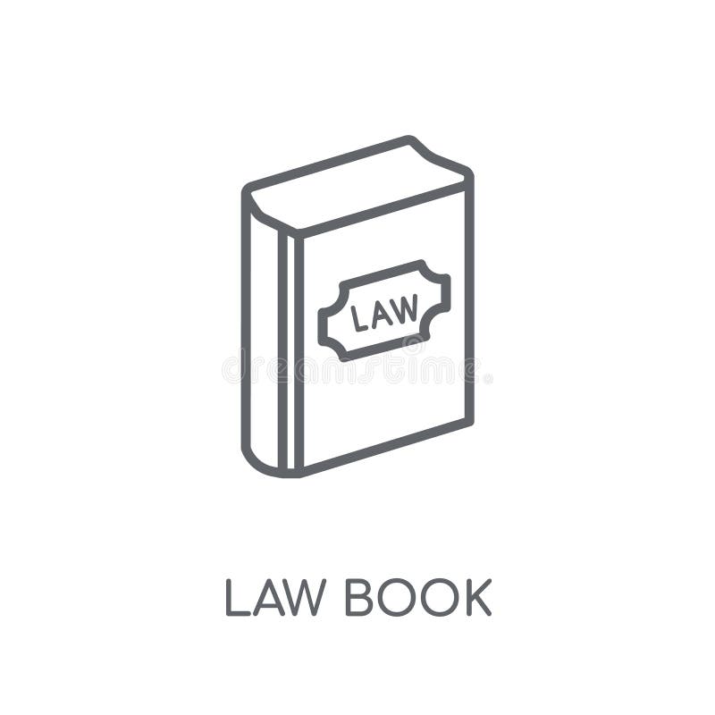 Law Book Linear Icon. Modern Outline Law Book Logo Concept on Wh Stock ...