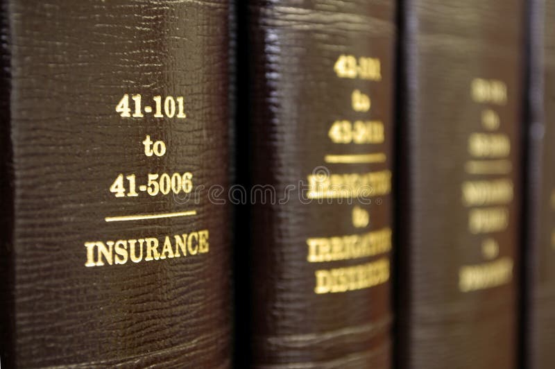 Law Books on Insurance stock image. Image of golden, insurance - 4865659
