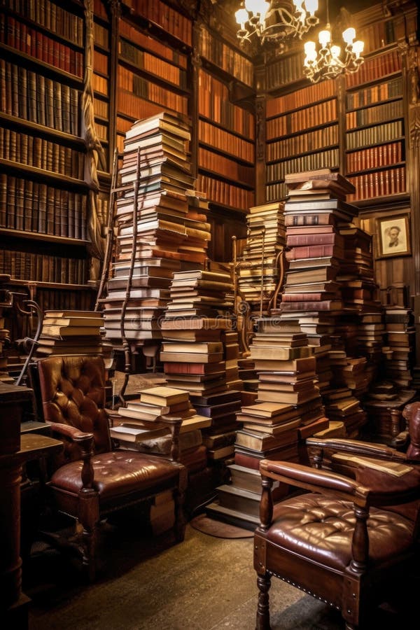 Law Books Stacked in a Library Setting Stock Illustration ...
