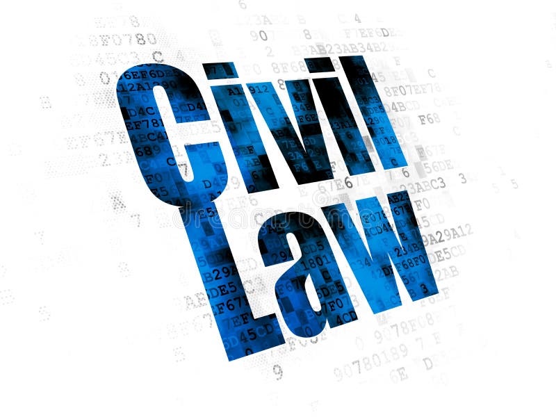 Law Concept: Civil Law on Digital Background Stock Illustration ...