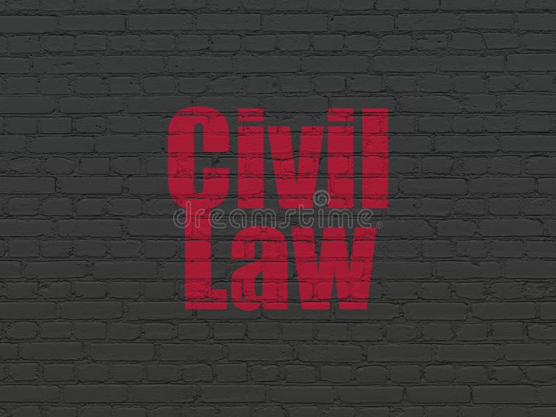 Law Concept: Civil Law on Wall Background Stock Illustration ...