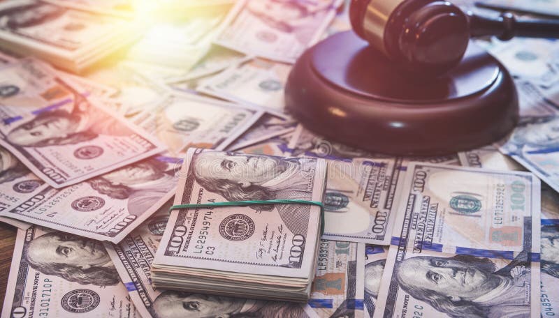 Law Concept Gavel and Dollar Money Stock Photo - Image of finance ...