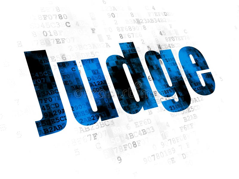 Law Concept: Judge on Digital Background Stock Illustration ...