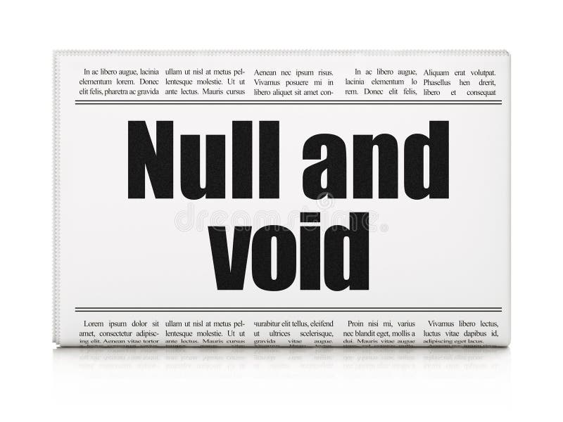NULL and VOID Text Written in a Red Speech Bubble Stock Illustration ...