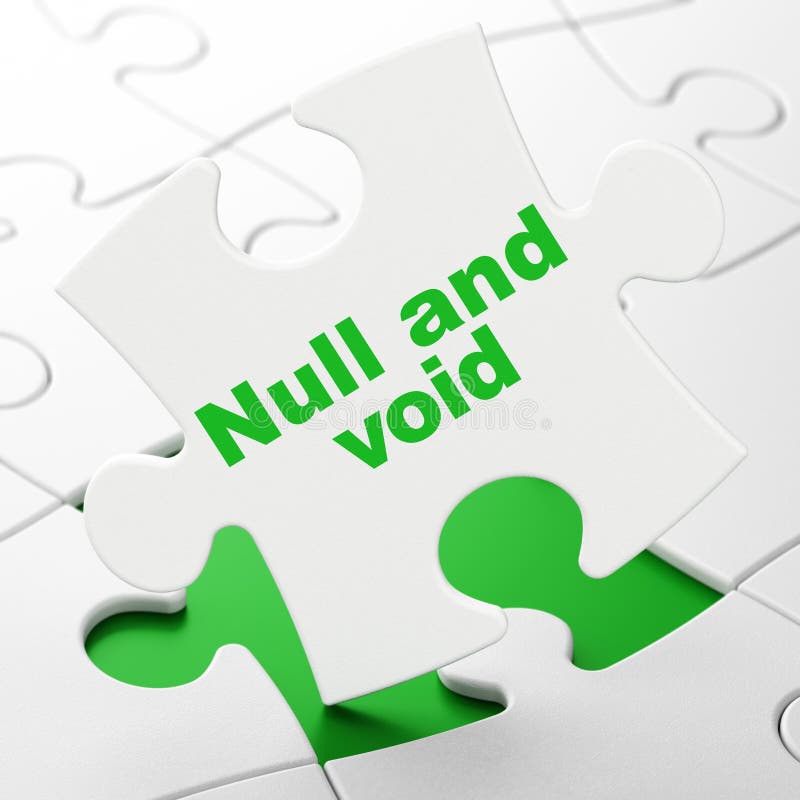Law Concept: Null and Void on Puzzle Background Stock Illustration ...