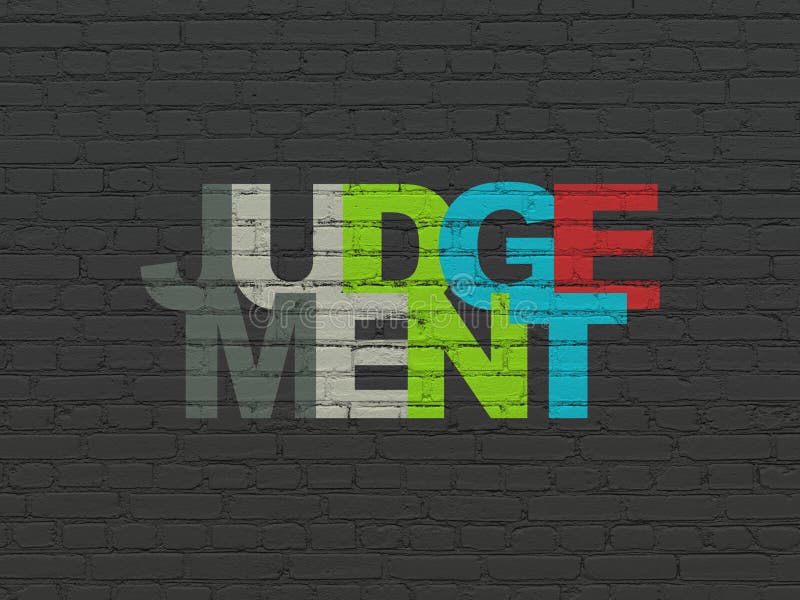 Law Concept: Judgement on Wall Background Stock Illustration ...