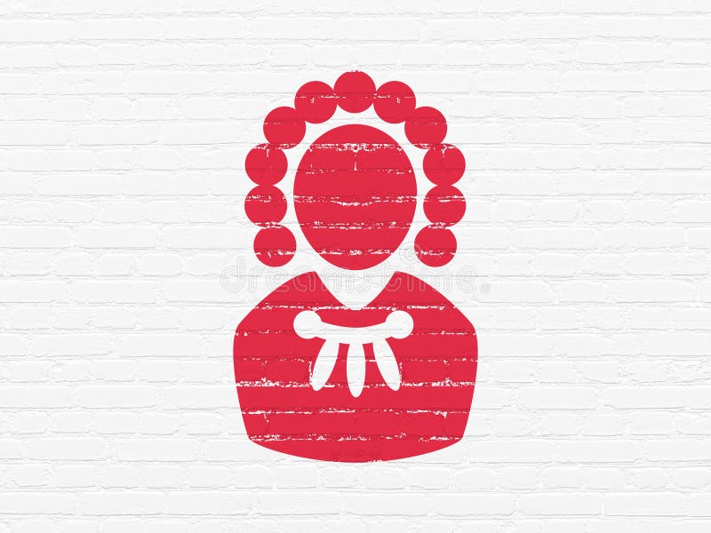 Law Concept: Judge on Wall Background Stock Illustration - Illustration ...