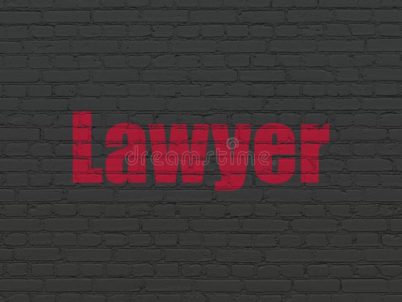 Law Concept: Lawyer on Wall Background Stock Illustration ...