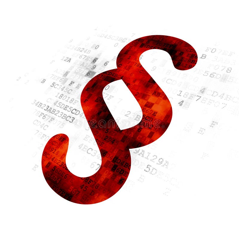 Law Concept: Paragraph on Digital Background Stock Illustration ...