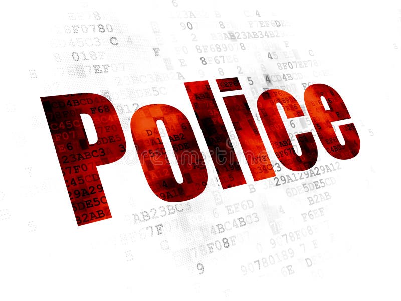 Law Concept: Police on Digital Background Stock Illustration ...