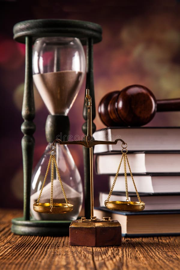 Law Concept, Scales and Time Stock Image - Image of innocence ...