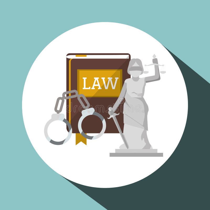 Law Design. Justice Icon. Flat Illustration, Graphic Stock Illustration ...