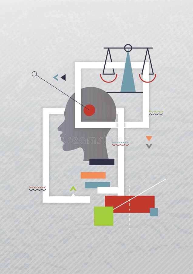 Law Elements Design. Vector Illustration Decorative Design Stock Vector ...